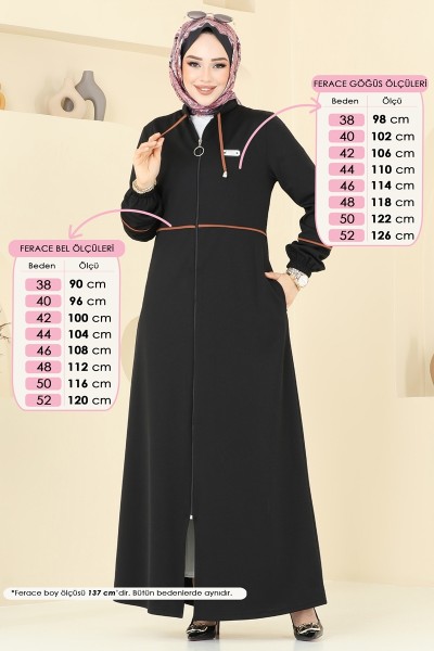 Abaya PL9129-MS Black - Modamerve