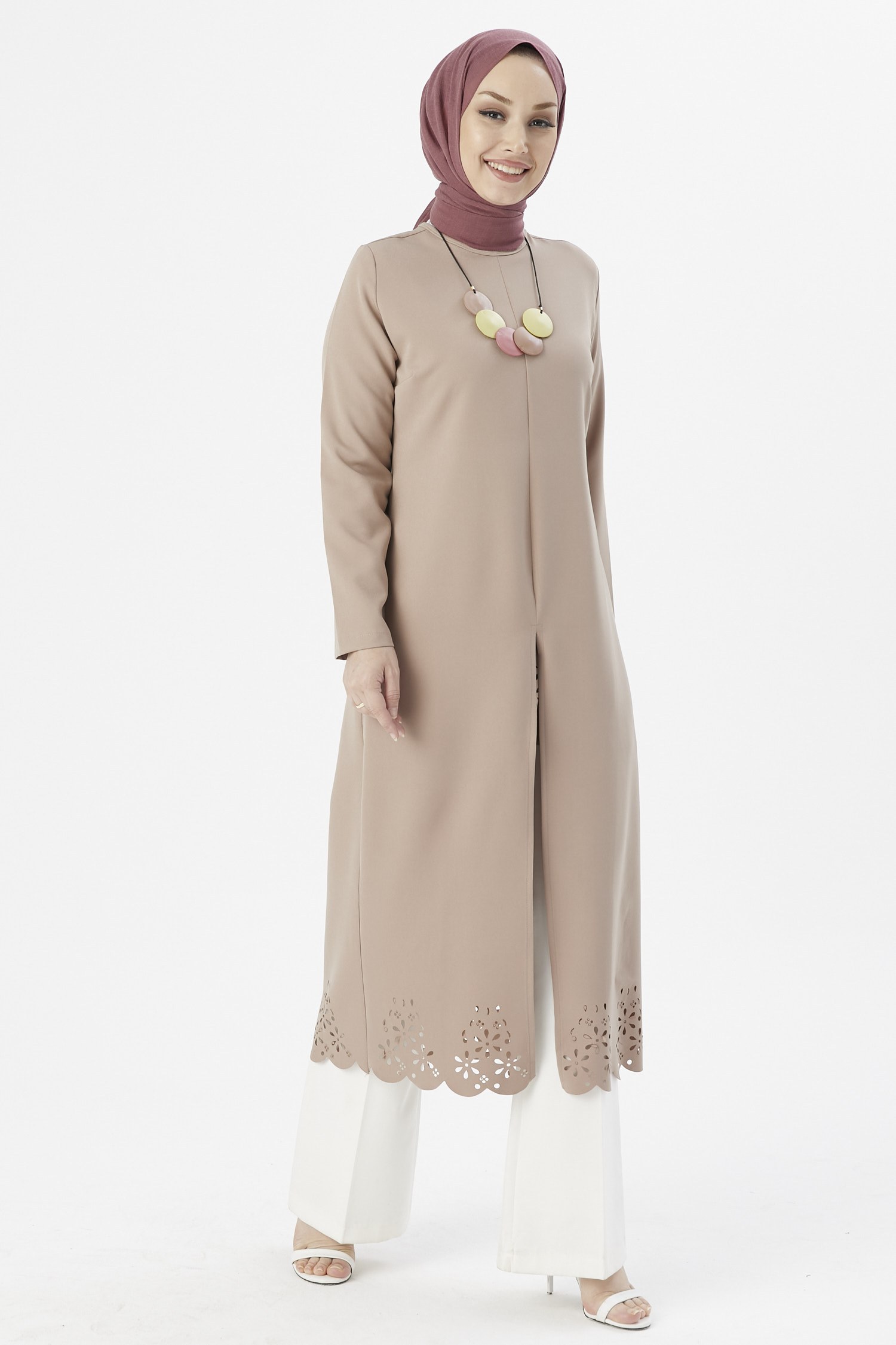 Laser Cut Tunic Mink