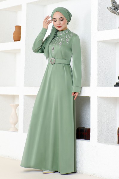 Satiné Robe de soirée Menthe